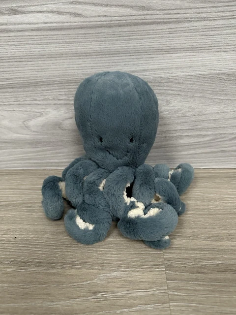 JELLYCAT LITTLE STORM Octopus New With Tags blue plush squid toy gift ...