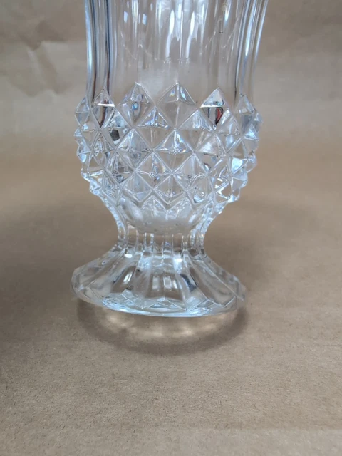 VINTAGE CRISTAL D'ARQUES footed clear crystal Small glass Posy Vase ...