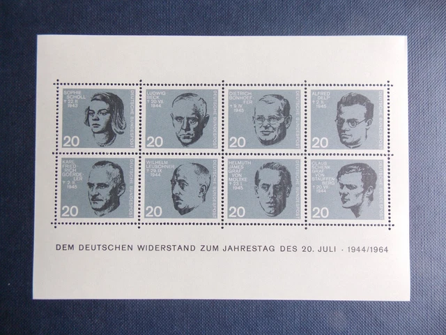 GERMANY 1964 20TH Anniversary Attempt on Hitler's Life - Miniature ...