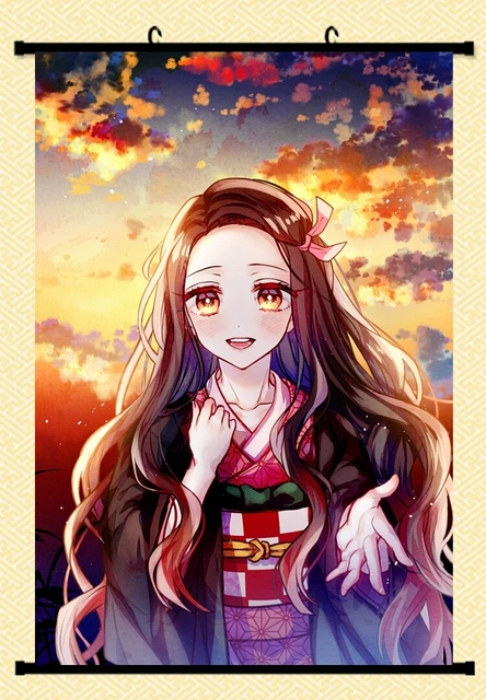 LARGE 60X90CM DEMON Slayer Nezuko Roll Picture Mural Anime Poster Manga ...
