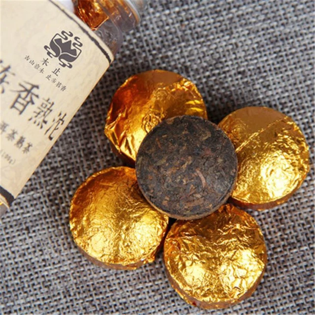 100G YUNNAN CANNED Pu-erh Tea Chen Xiang Small Puerh Tuocha Ripe ...