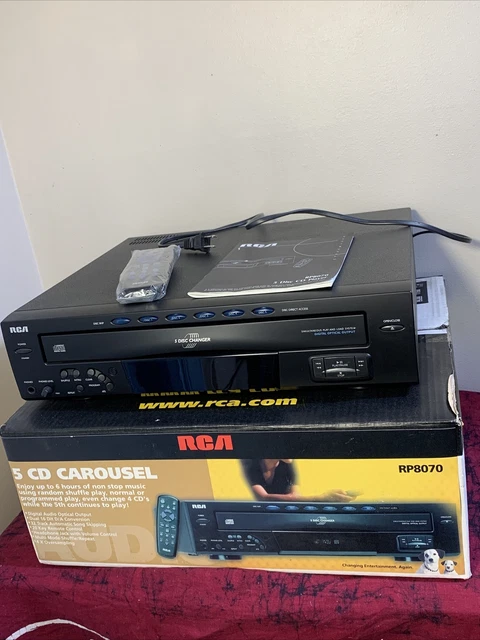 RCA 5 DISC CD Player Carousel Changer RP-8070 With Remote & Instruction ...