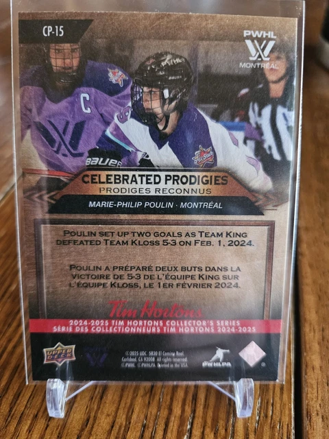 2024-25 UD TIM Hortons Celebrated Prodigies Marie Philip Poulin ...
