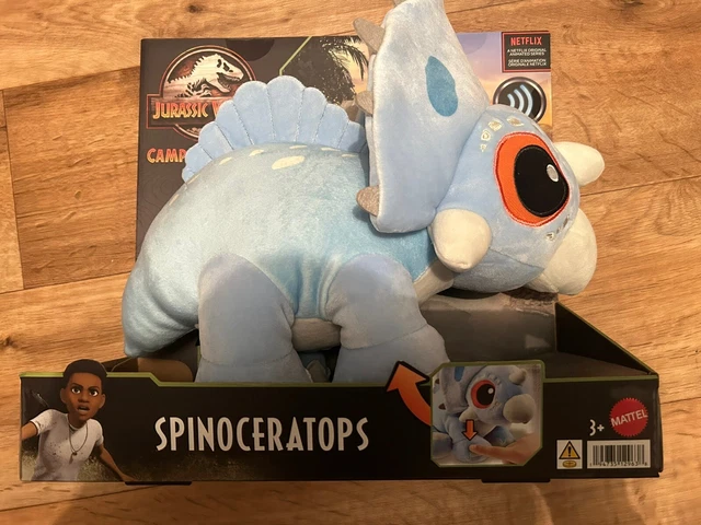 JURASSIC WORLD CAMP Cretaceous Plush Dinosaur Spinoceratops With Sounds ...