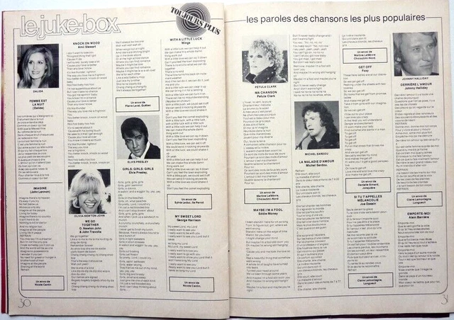 DALIDA_MICHEL SARDOU_OLIVIA NEWTON-JOHN : Coupure De Presse Canada 1979 ...
