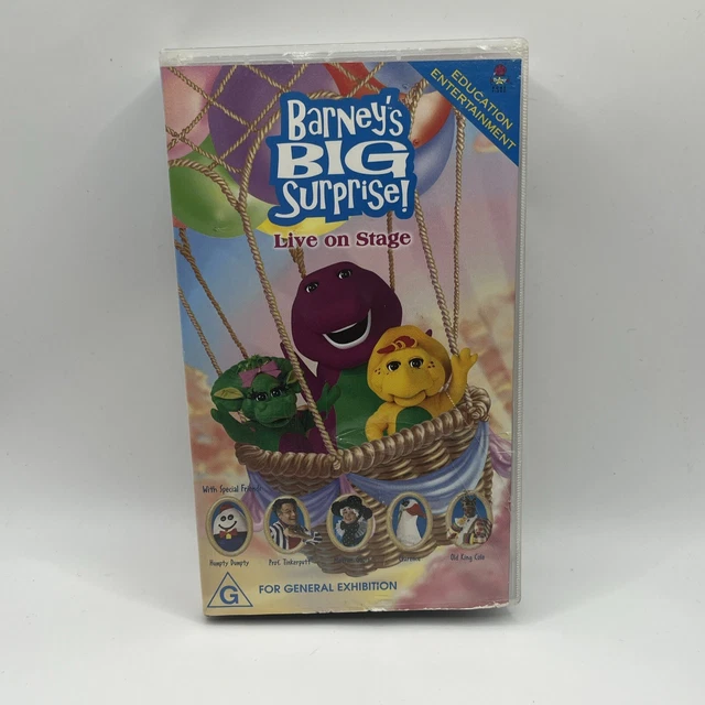 BARNEY BIG SURPRISE Live On Stage Vhs Video Pal~ A Rare Find~ $39.99 ...