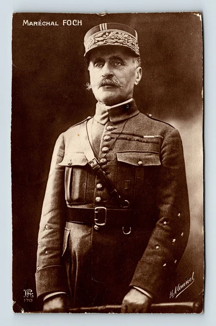 WWI ERA RPPC Postcard France Marechal Ferdinand Foch Allied Supreme ...
