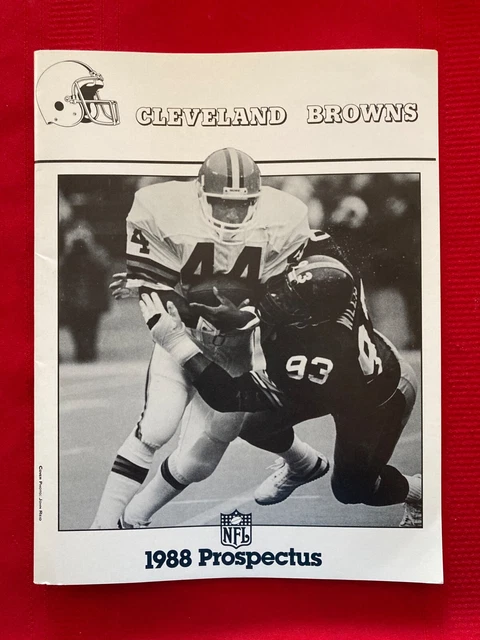 1988 NFL CLEVELAND Browns Pros Prospectus Guide / Byner / Dixon / Kosar ...