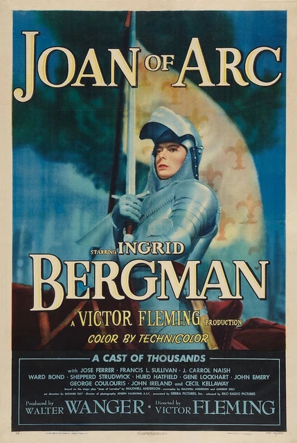 JOAN OF ARC, Ingrid Bergman, Fleming repro affiche cinéma (45x60 cm ...