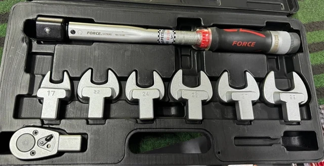 FORCE HEAD-INTERCHANGEABLE TORQUE wrench & spanner Set 8pc Industrial ...