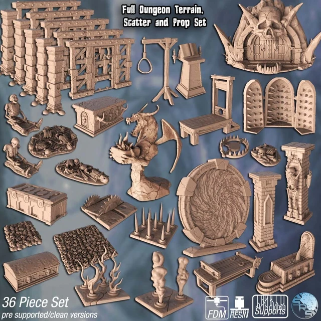 Resin RPG Scenery Wargaming Graveyard Scatter Terrain For RPG ...