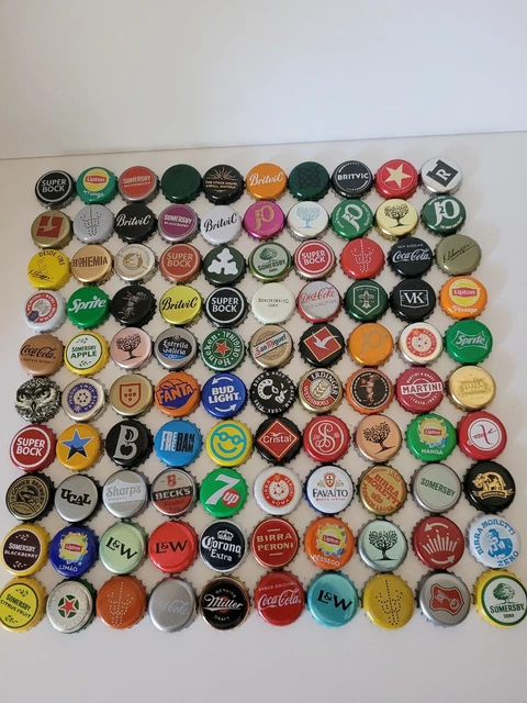 BEER BOTTLE TOPS - Crown Caps Perfect - ( X 100 ) **All Different ...