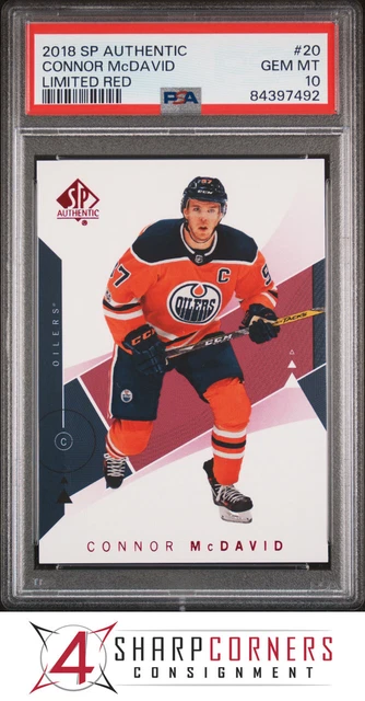 2018 SP AUTHENTIC LIMITED RED #20 CONNOR McDAVID POP 3 PSA 10 H3847959 ...