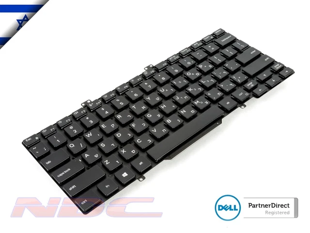 DELL LATITUDE 7400/5400/5410/5411 Single Point HEBREW Backlit Keyboard ...