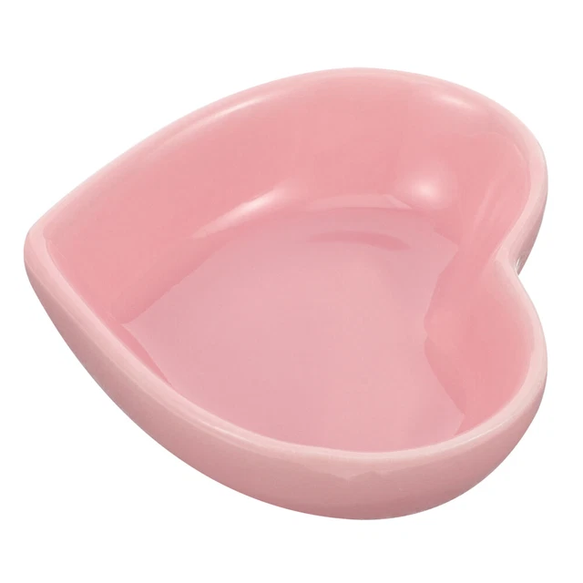 HOUSEHOLD RAT BOWL Heart Shaped Hamster Water Bowl Ceramic Chinchilla ...