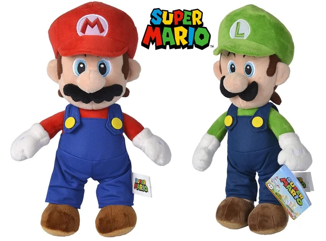 SIMBA TOYS OFFICIAL Super Mario Bros Soft Toy, Mario AND Luigi 30cm Set ...