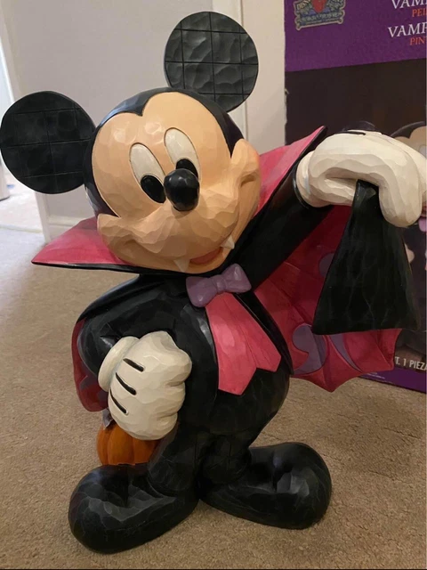 DISNEY TRADITIONS HALLOWEEN Vampire Mickey Mouse Greeter Statue Jim ...