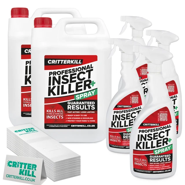 PROFESSIONAL INSECTICIDE KILLER Kit | Treatment Spray & Insect Traps ...
