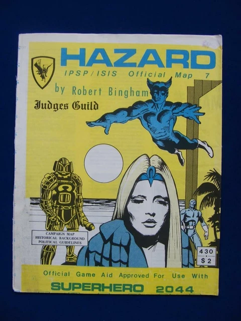 HAZARD IPSP/ISIS OFFICIAL Map 7 - Judges Guild - Superhero 2044 - Good ...