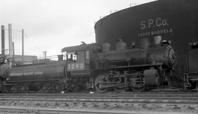 SP SOUTHERN PACIFIC Railroad Locomotive Engine No 1283 Old Train Photo ...