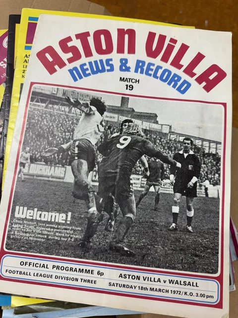 BOX FULL OF Historic Aston Villa Programmes From 1960’s,70’s -2000’s £ ...