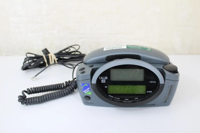 CONAIRPHONE CID400 CLOCK Radio Gray Phone w/ Caller ID Tested Working ...