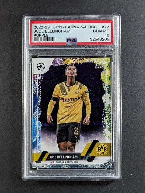 2022-23 TOPPS CARNAVAL UEFA JUDE BELLINGHAM /15 Violet Samba Dortmund ...