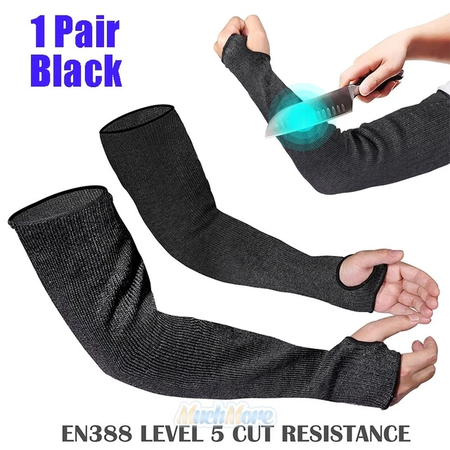 18& CUT-RESISTANT SAFETY Sleeve Meet Level 5 Arm Protection Bite Proof ...