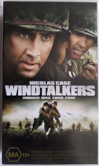 WINDTALKERS VHS NICHOLAS Cage PAL Video War Action Drama John Woo 2002 ...