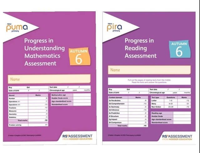 NEW PUMA & PIRA Test Papers - YEAR 6 [AUTUMN] With Mark Scheme (Answers ...