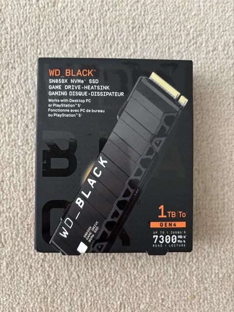 WESTERN DIGITAL WD_BLACK SN850X 1TB NVMe Internal SSD with Heatsink 0. ...