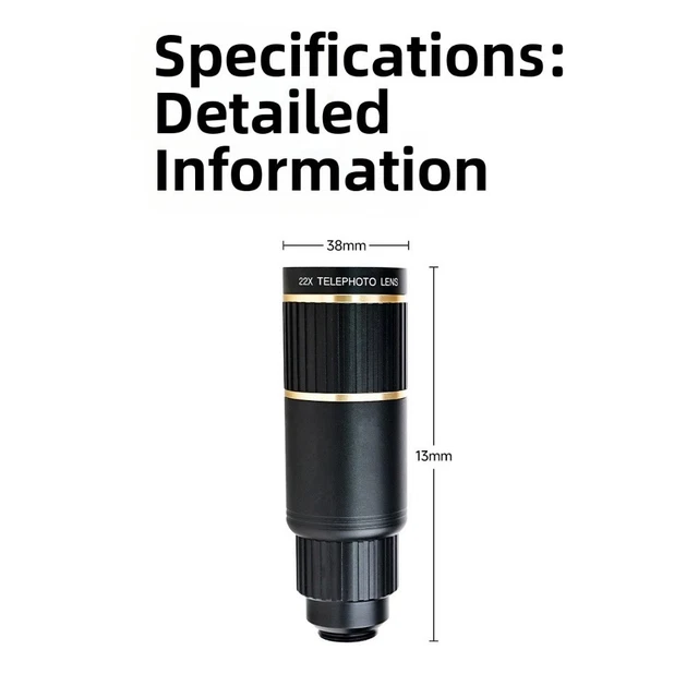 22X TÉLÉOBJECTIF POUR Iphone17 Pro Max Objectif Portable Métal avec ...