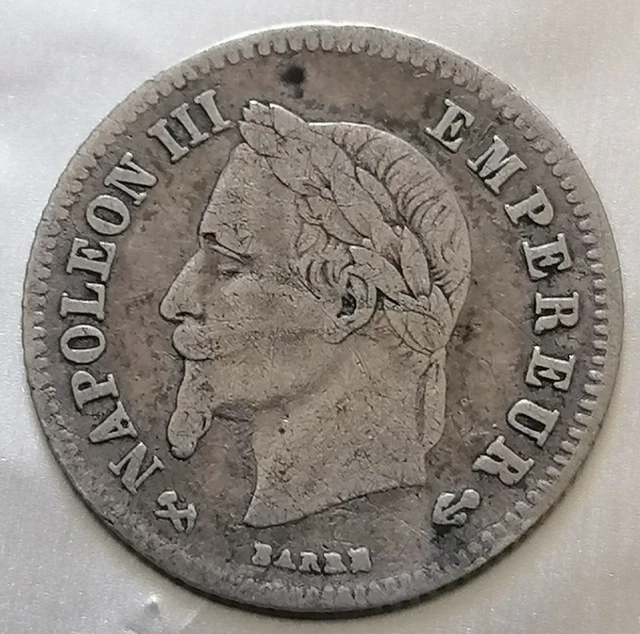 20 CENTIMES NAPOLÉON III, tête laurée, petit module 1864 Bordeaux en argent EUR 120,00 - PicClick IT
