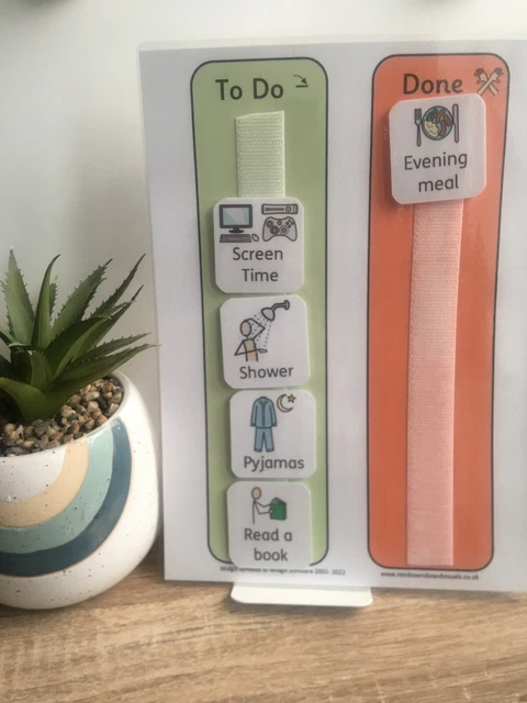 TO DO/DONE DAILY Routine BOARD ONLY (ASD Autism SEN ADHD) £2.50 ...