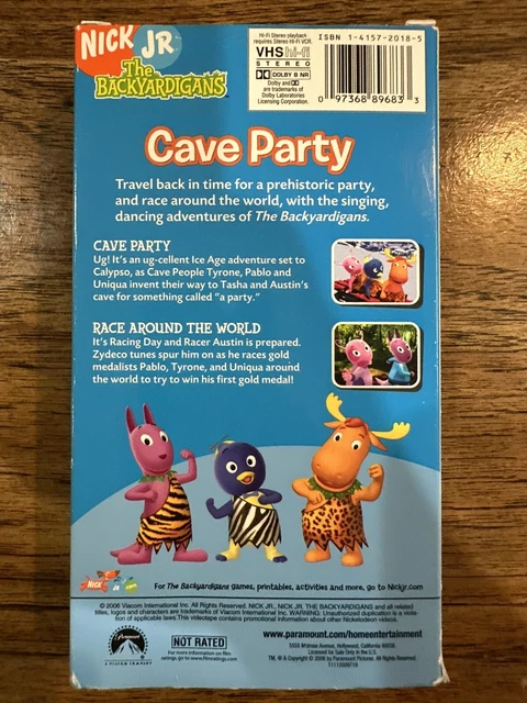 THE BACKYARDIGANS CAVE Party VHS Animation Nickelodeon 2006 Late ...