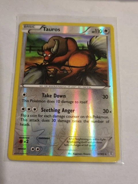 TAUROS 57/83 POKEMON Card XY Generations Rare Reverse Holo Foil £5.86 ...