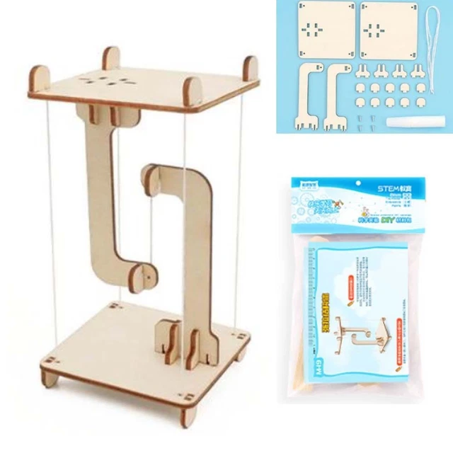 WOOD ANTI-GRAVITY BUILDING Blocks Tension Integrity Sculpture $8.60 ...