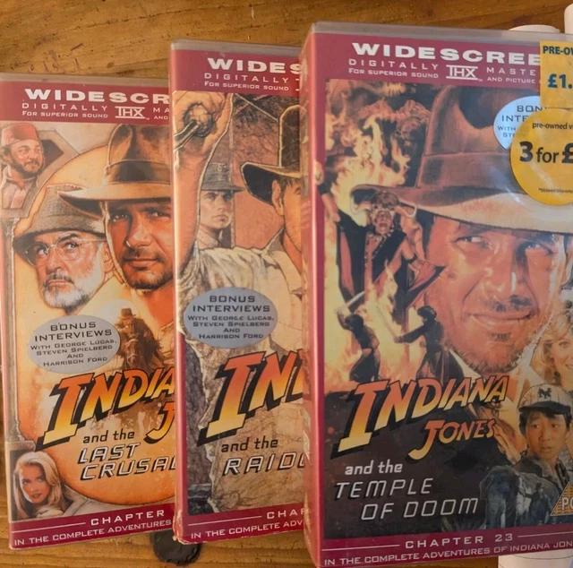 INDIANA JONES TRILOGY VHS Complete Adventures Chapters 23 24 25 £0.99 ...