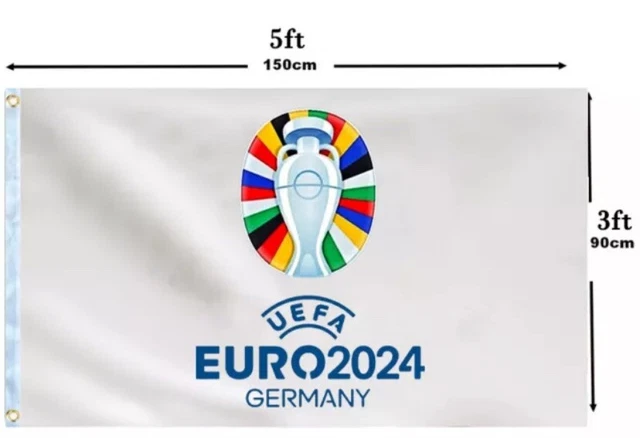 NEW EURO 2024 Flag Banner 3X5ft UEFA European Football Championship ...