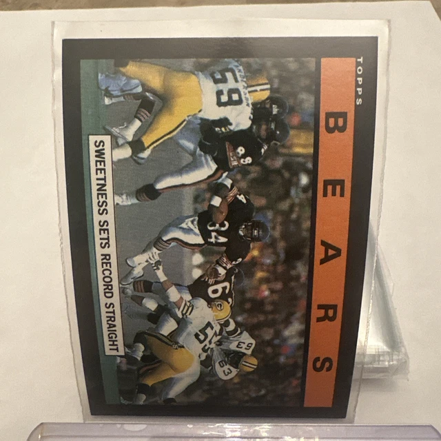 CARTE DE FOOTBALL Chicago Bears Team Leaders 1985 Topps #22 avec Walter ...