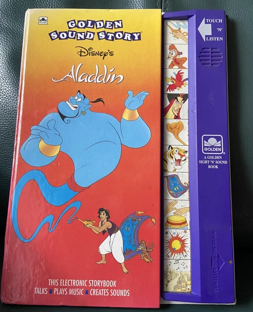 Golden Sound Story Disneys Aladdin Electronic Storybook 1992 Working