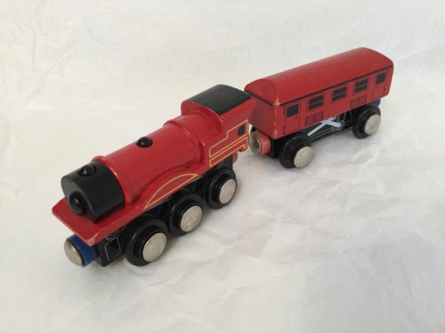 INTERCITY EXPRESS RED Wooden Train Track Set ( Fits Brio & Thomas ) ELC ...