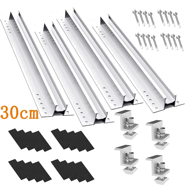 SOLARMODUL HALTERUNG PV Montageschienen Set Alu Dachhalterung ...