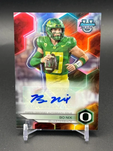 2023 BOWMAN'S BEST U Bo Nix rifrattore auto BOA-BN Ducks Draft NFL ...