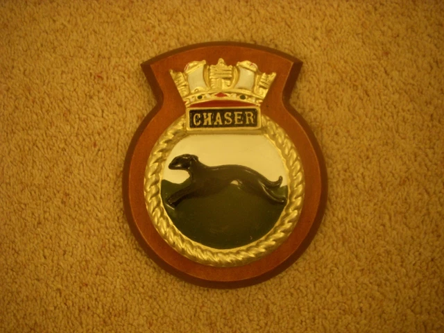 ROYAL NAVY HMS Chaser ships crest £11.12 - PicClick UK