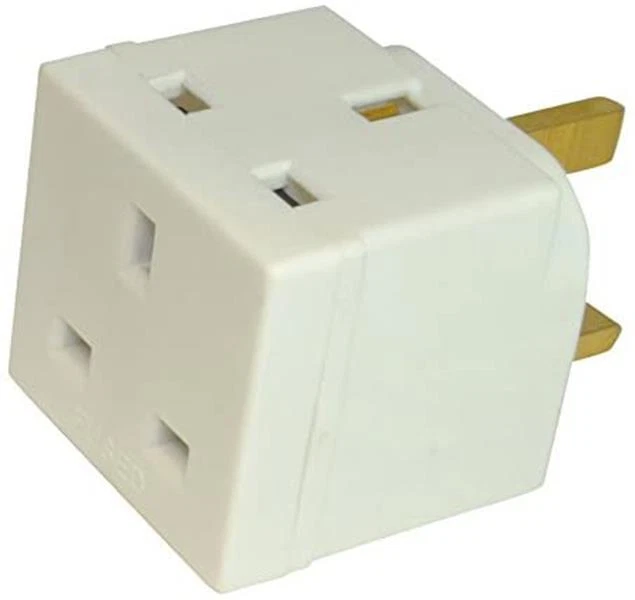 CDL MICRO 2 Way/ Double UK Mains 3 Pin 250v Adapter Plug/ Socket £4.73 ...