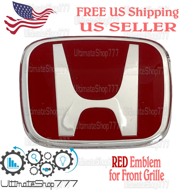 RED H FRONT Grille Emblem Type R Badge for Honda CIVIC 2004-2014 $46.36 ...