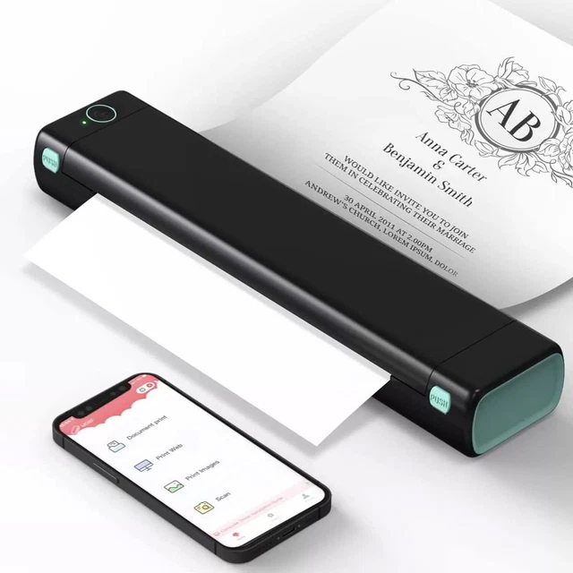 PHOMEMO M08F MOBILER Drucker A4 für Unterwegs Bluetooth Kleiner ...