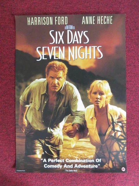 SIX DAYS SEVEN Nights Vhs Poster Poster Harrison Ford Anne Heche 1998 £ ...