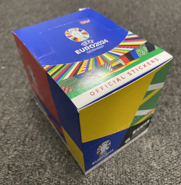 OFFICIAL EURO 2024 Sticker Collection Full Box (100 packets) - Retail ...